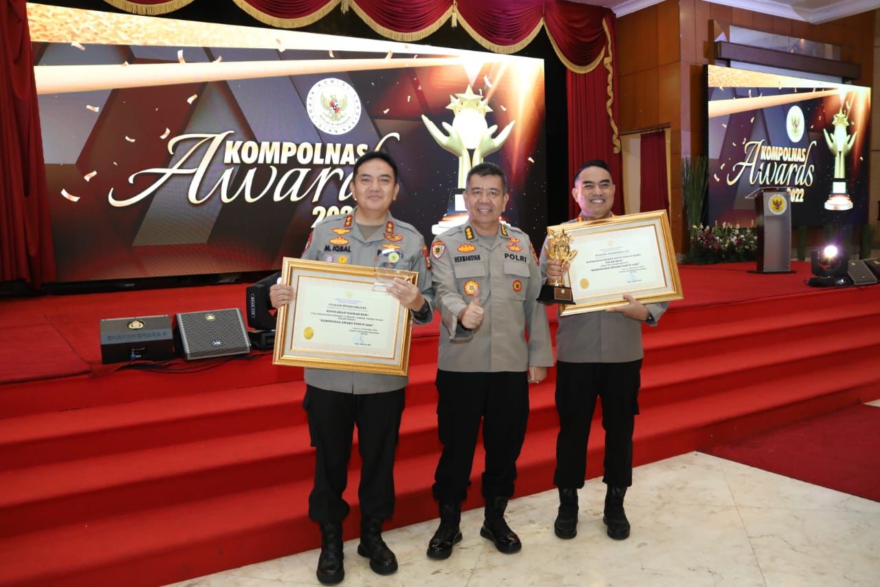 Polresta Pekanbaru Raih Predikat Terbaik 1 Kompolnas Award Tahun 2022