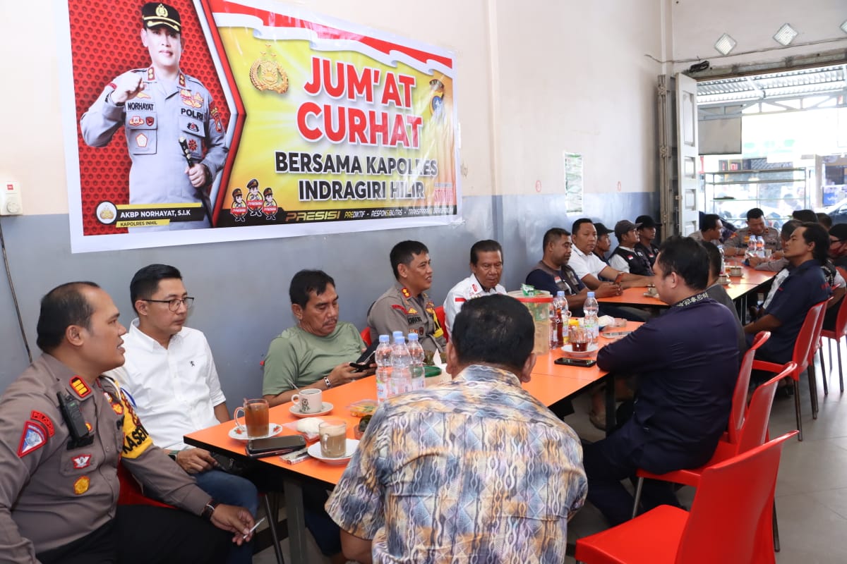 Jum'at Curhat Polres Inhil Dengarkan Keluhan PO Angkutan Umum