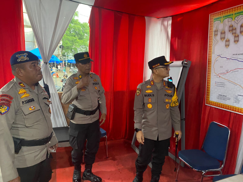 Kapolres Inhil Cek Pos Pam Operasi Ketupat Lancang Kuning