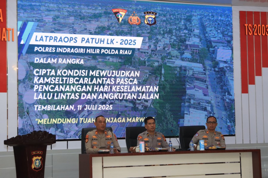 Latihan Pra Operasi Patuh Lancang Kuning 2025: Polres Inhil di Pimpin oleh Kabag Ops