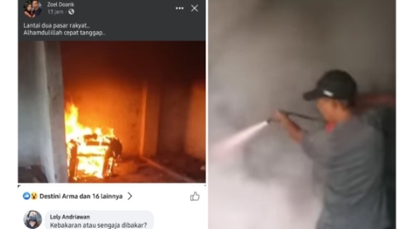 Pasar Rakyat Tembilahan Hampir Terbakar, Ini Kata DPKP Inhil